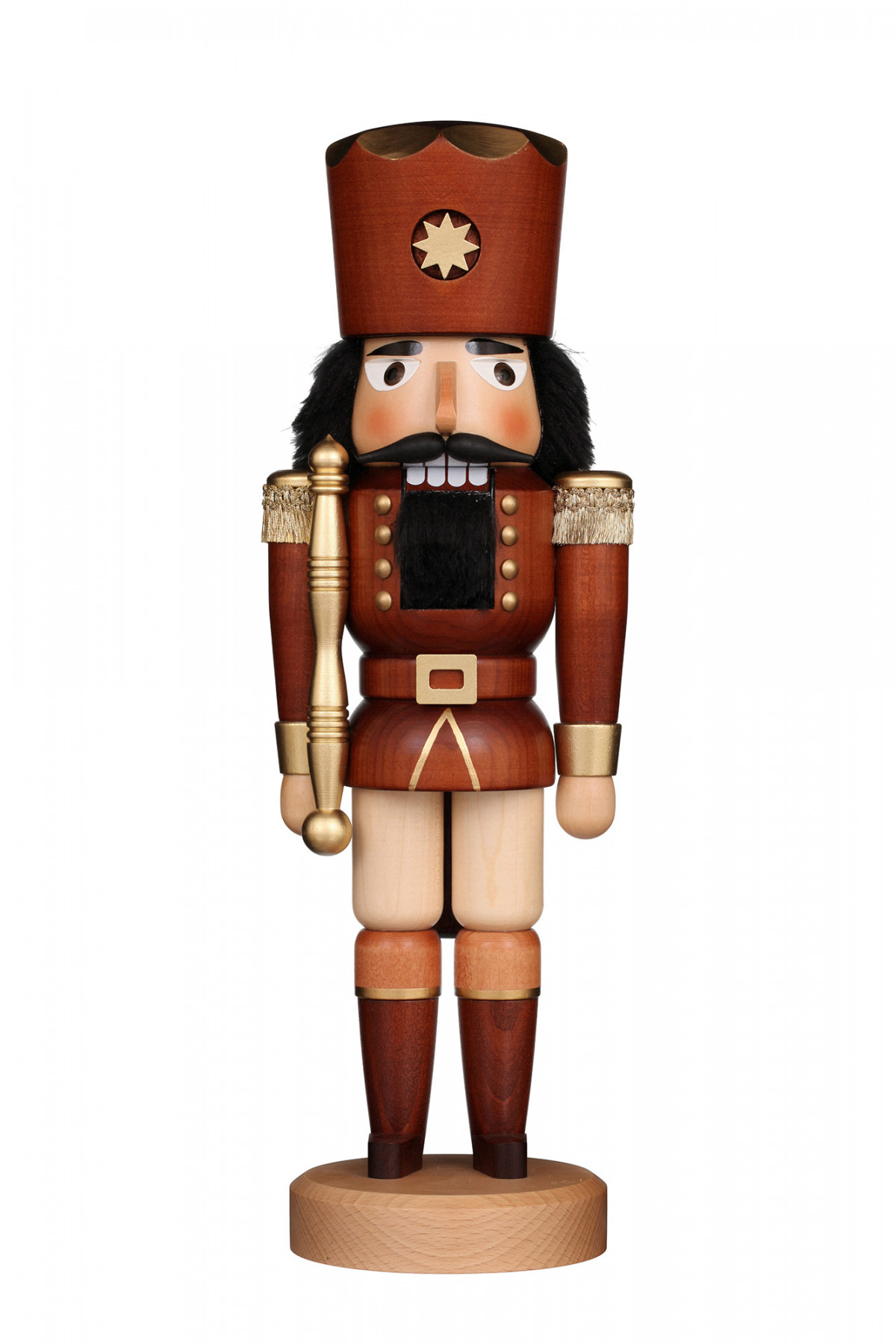 Nussknacker König, natur - Erzgebirgskunst Drechsel